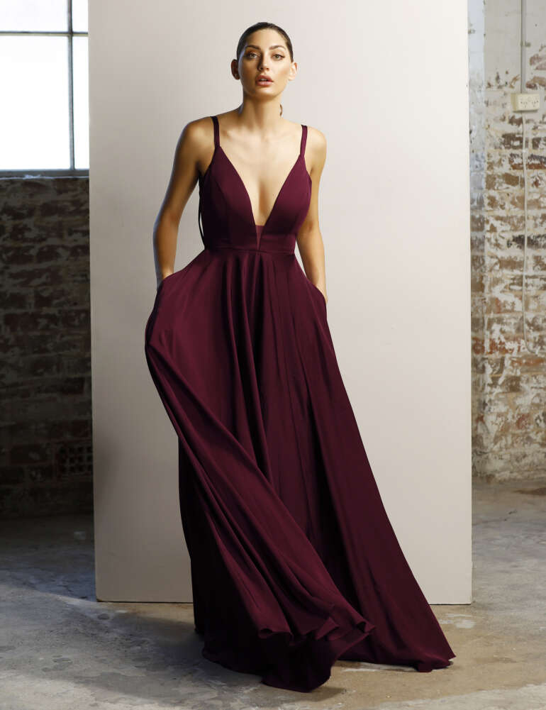 JADORE - MIST GOWN IN PLUM - 18atelier